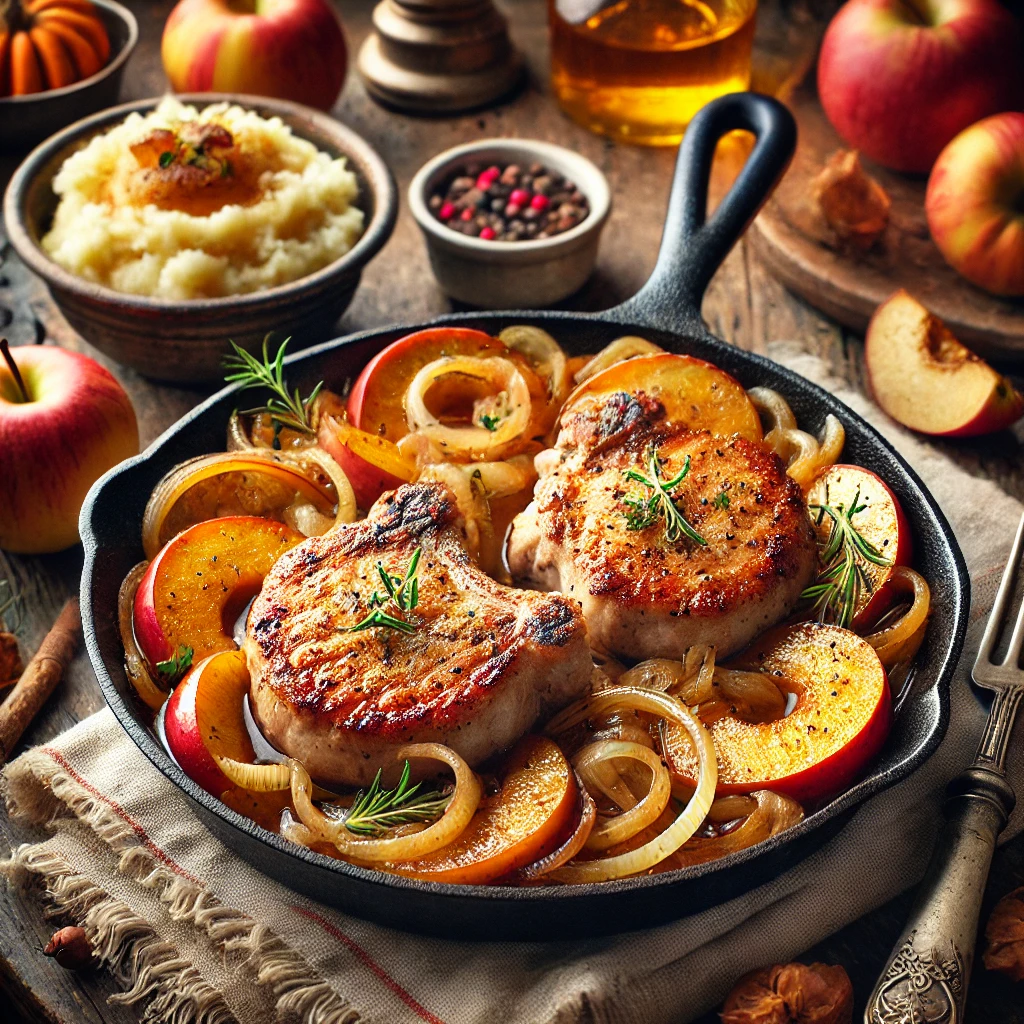 Skillet Pork Chops with Apples & Onions: A Comforting Fall Feast