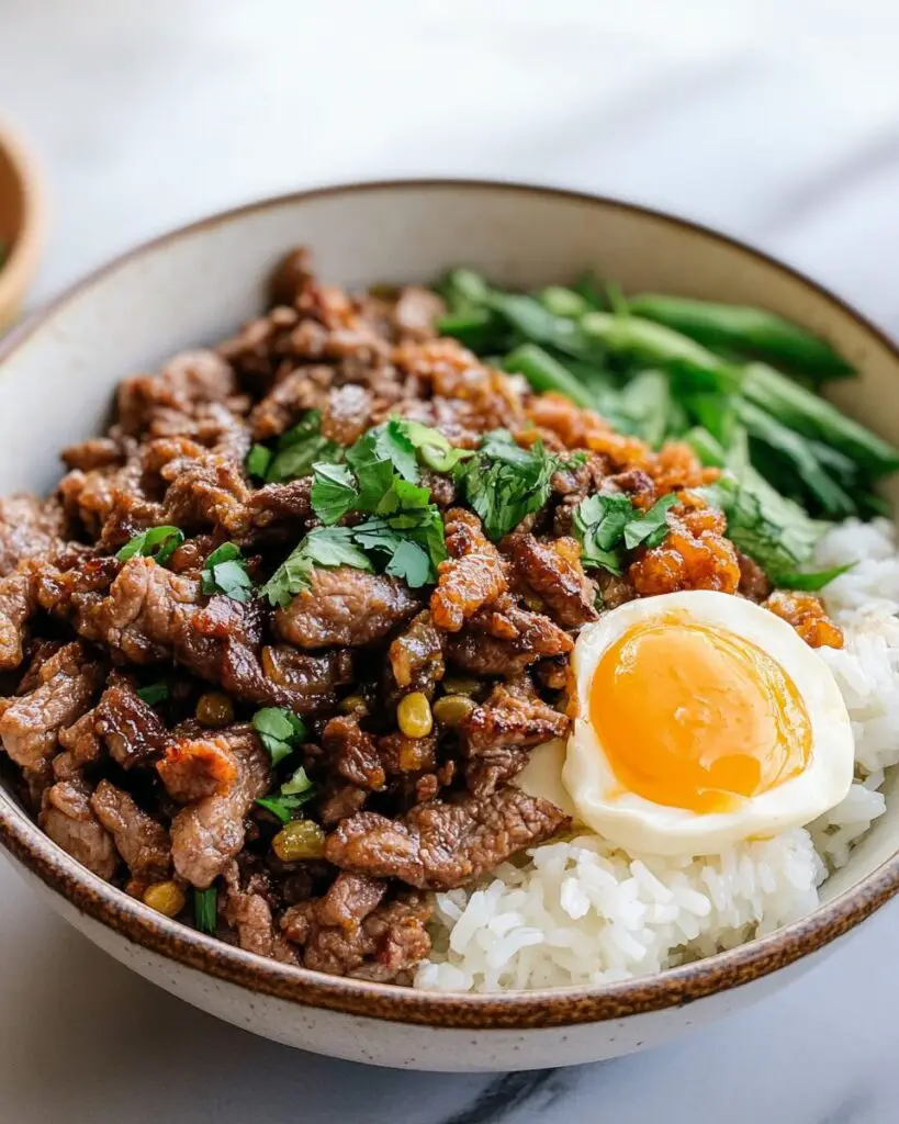 Crispy Beef Rice Bowl