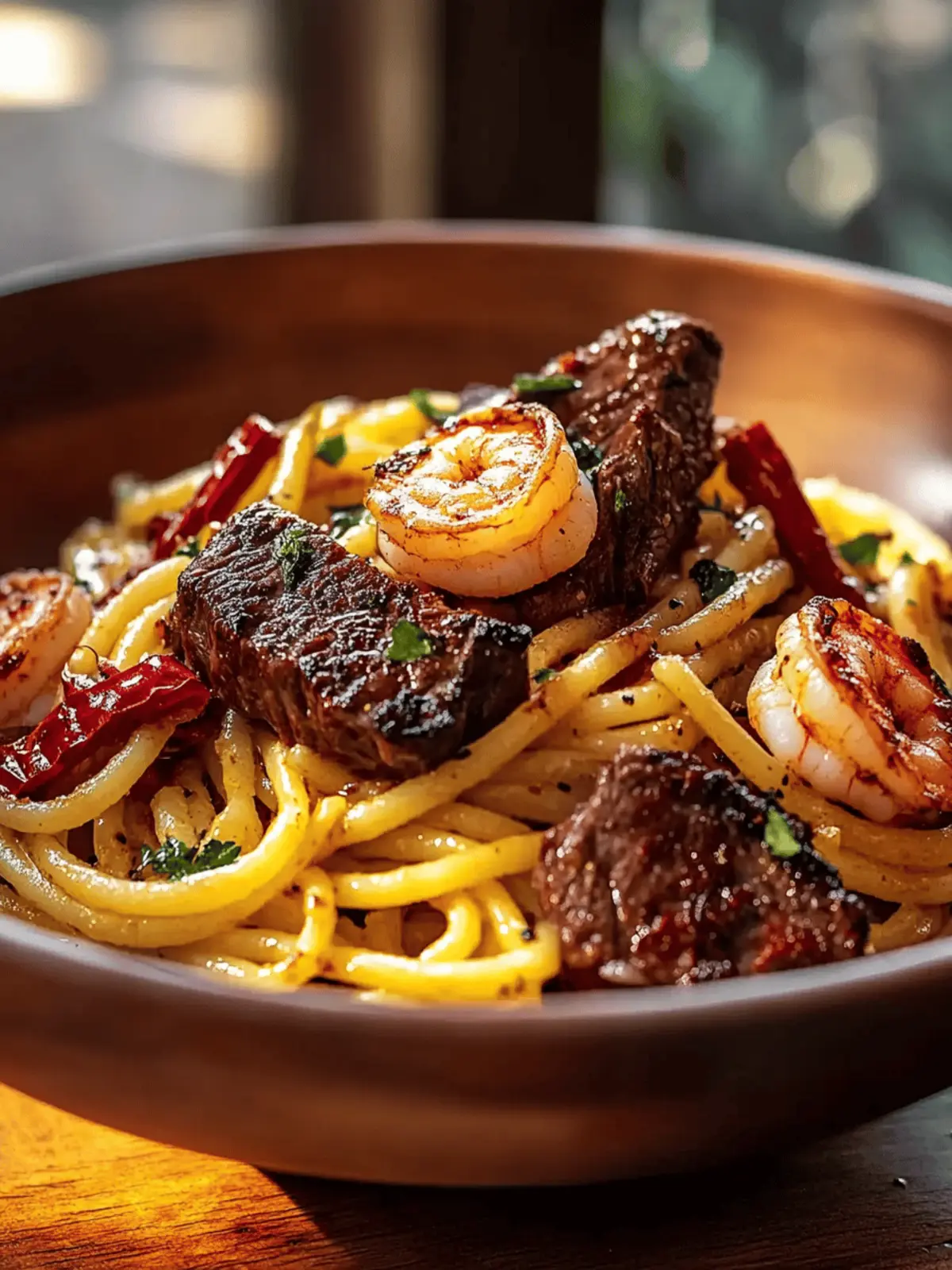 Ultimate Calabrian Steak and Shrimp Bucatini – Delicious Dinner