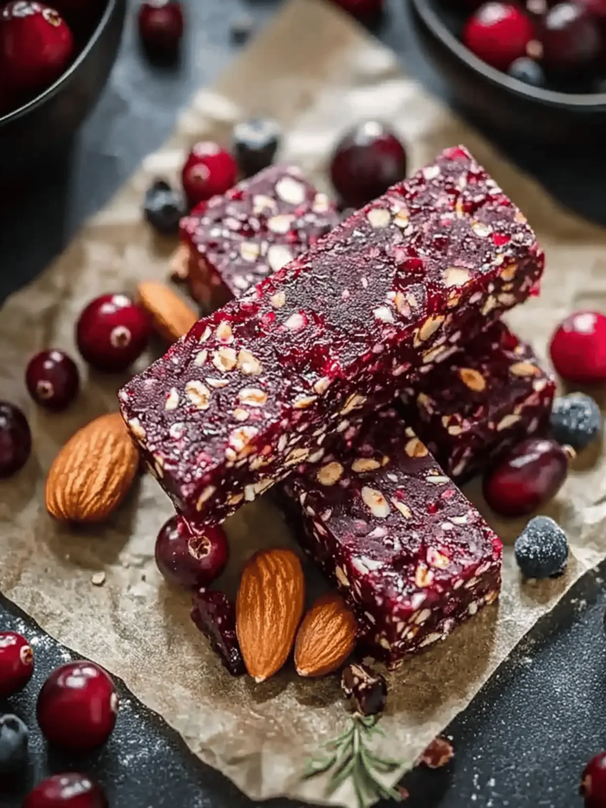 Irresistible Raw Cranberry Nut Energy Bars for Healthy Snacking