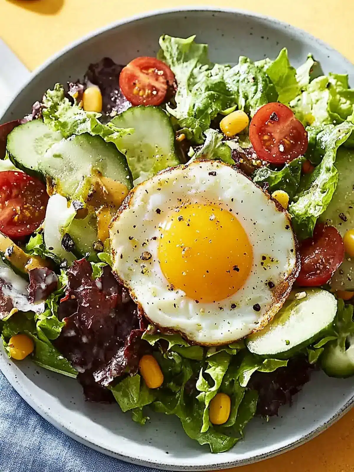 Irresistible Breakfast Salad with Egg for a Delicious Start