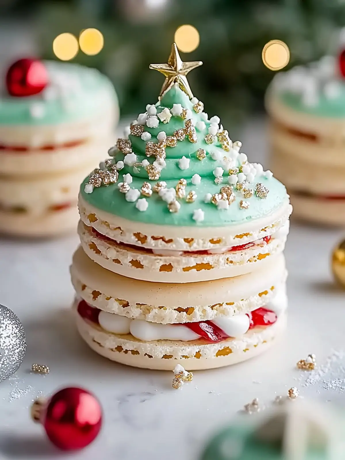 Deliciously Festive Christmas Tree Cake Macarons You’ll Love