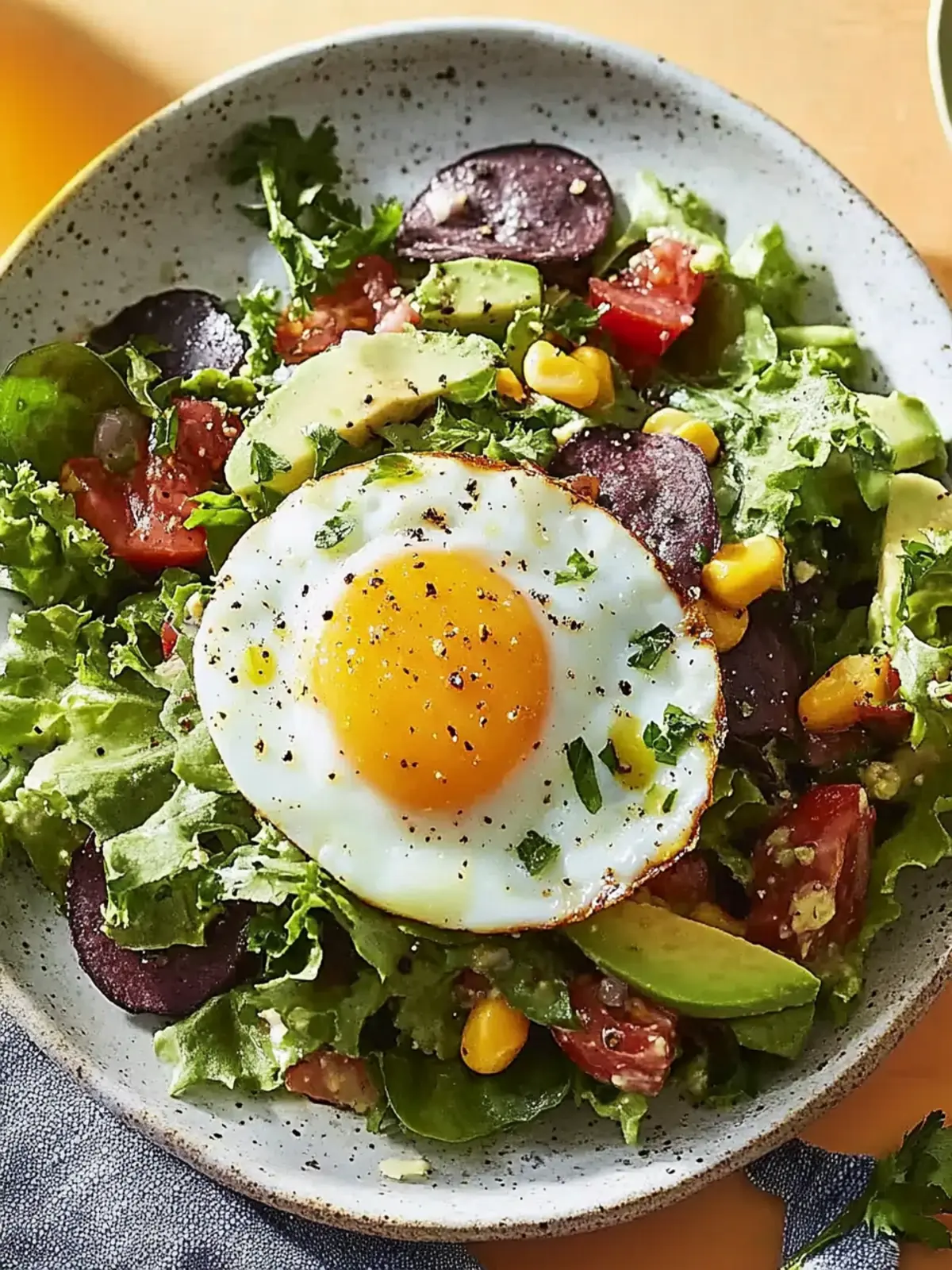 Irresistible Breakfast Salad with Egg for a Delicious Start