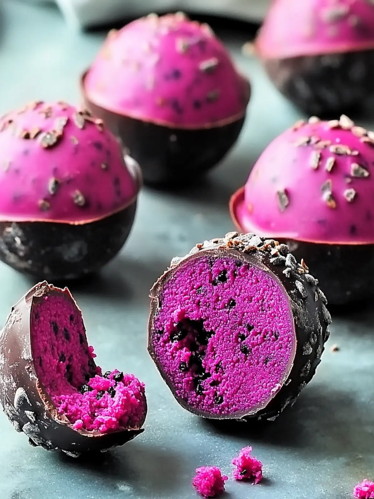 Irresistible Dark Chocolate Dragon Fruit Coconut Treats