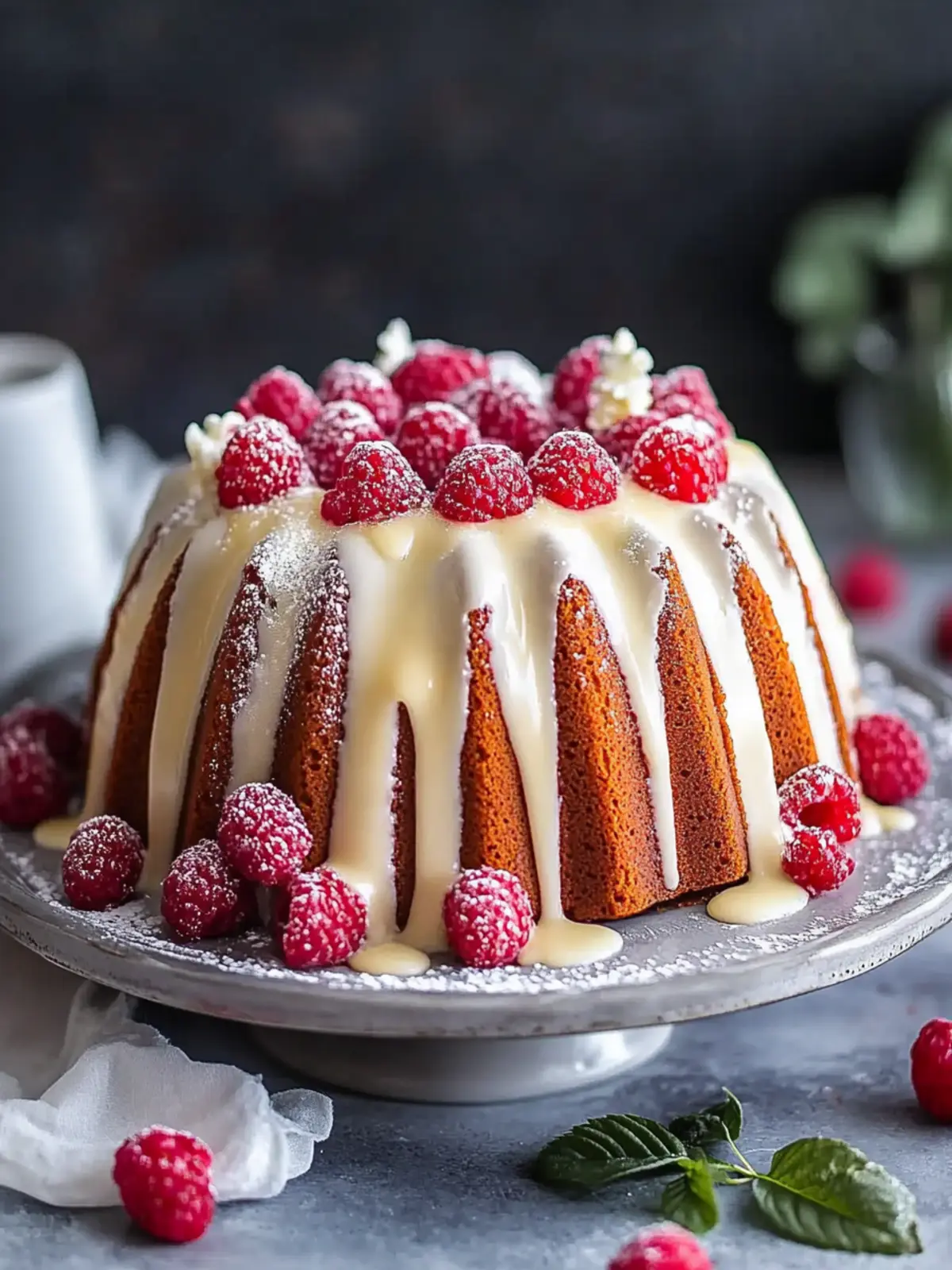 Easy White Chocolate Raspberry Bundt Cake You'll Adore