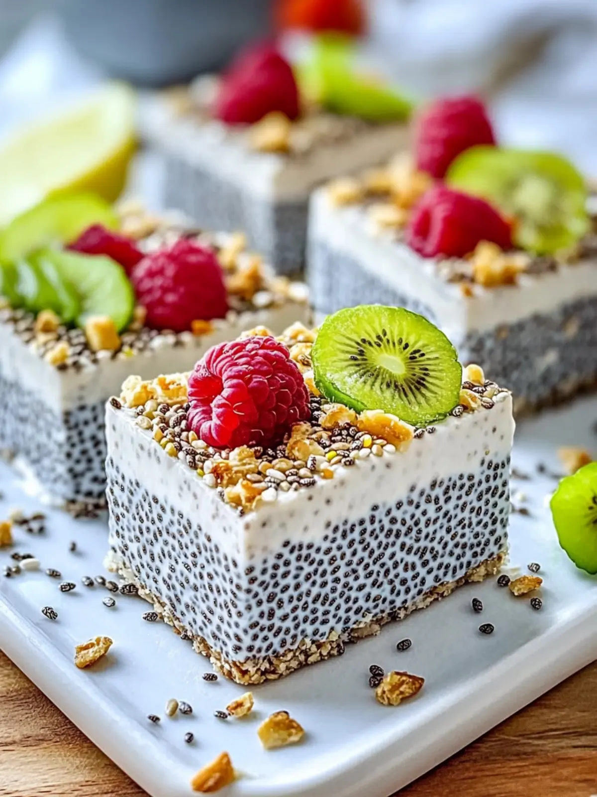 Irresistible No-Bake Chia Pudding Bars with Zesty Coconut Lime