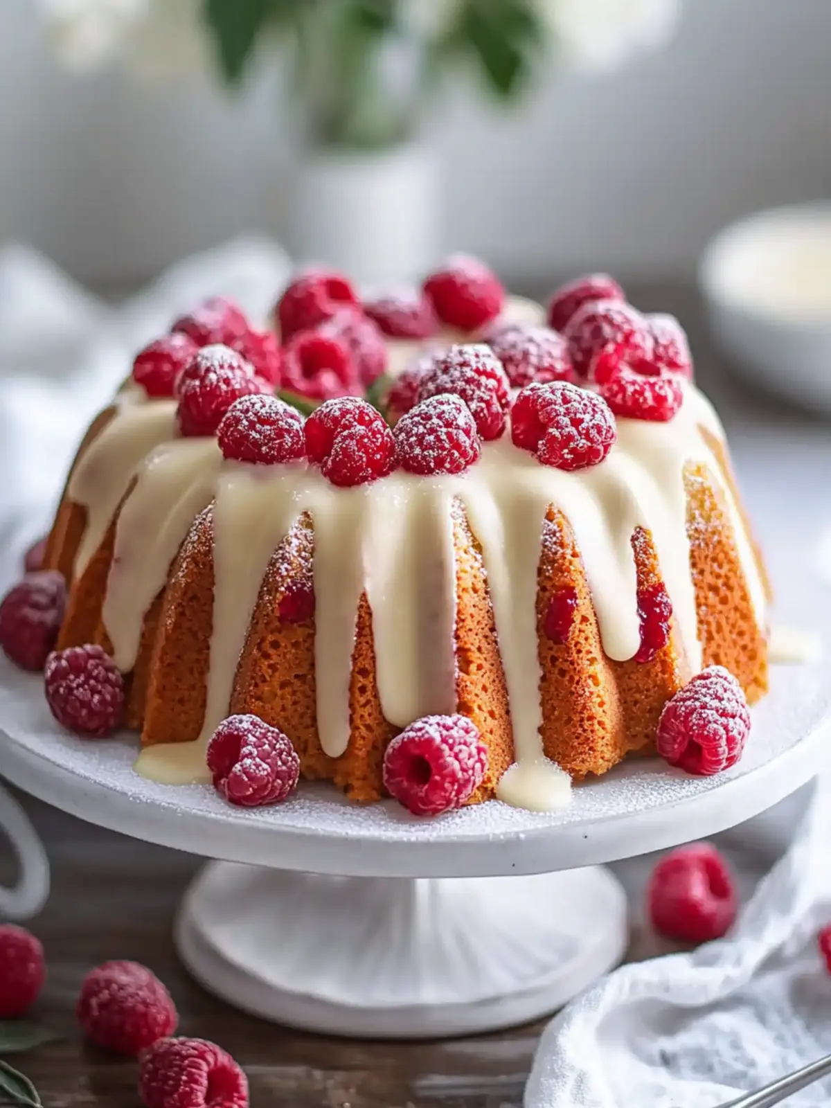 Easy White Chocolate Raspberry Bundt Cake You'll Adore