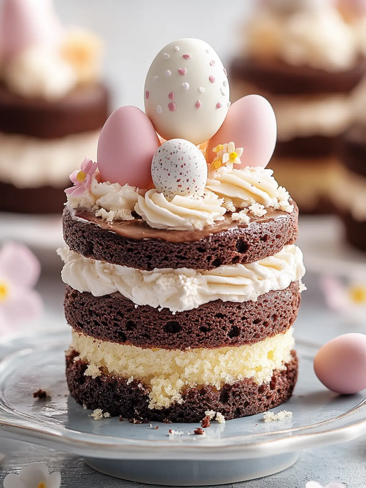 Irresistible Mini Easter Layer Cakes – A Rich Delight