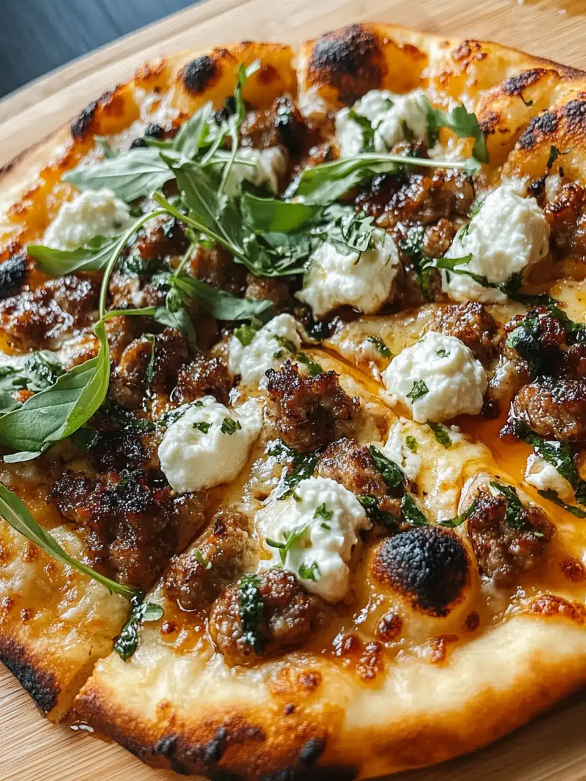Irresistible Sausage Ricotta Honey Hot Pizza Recipe