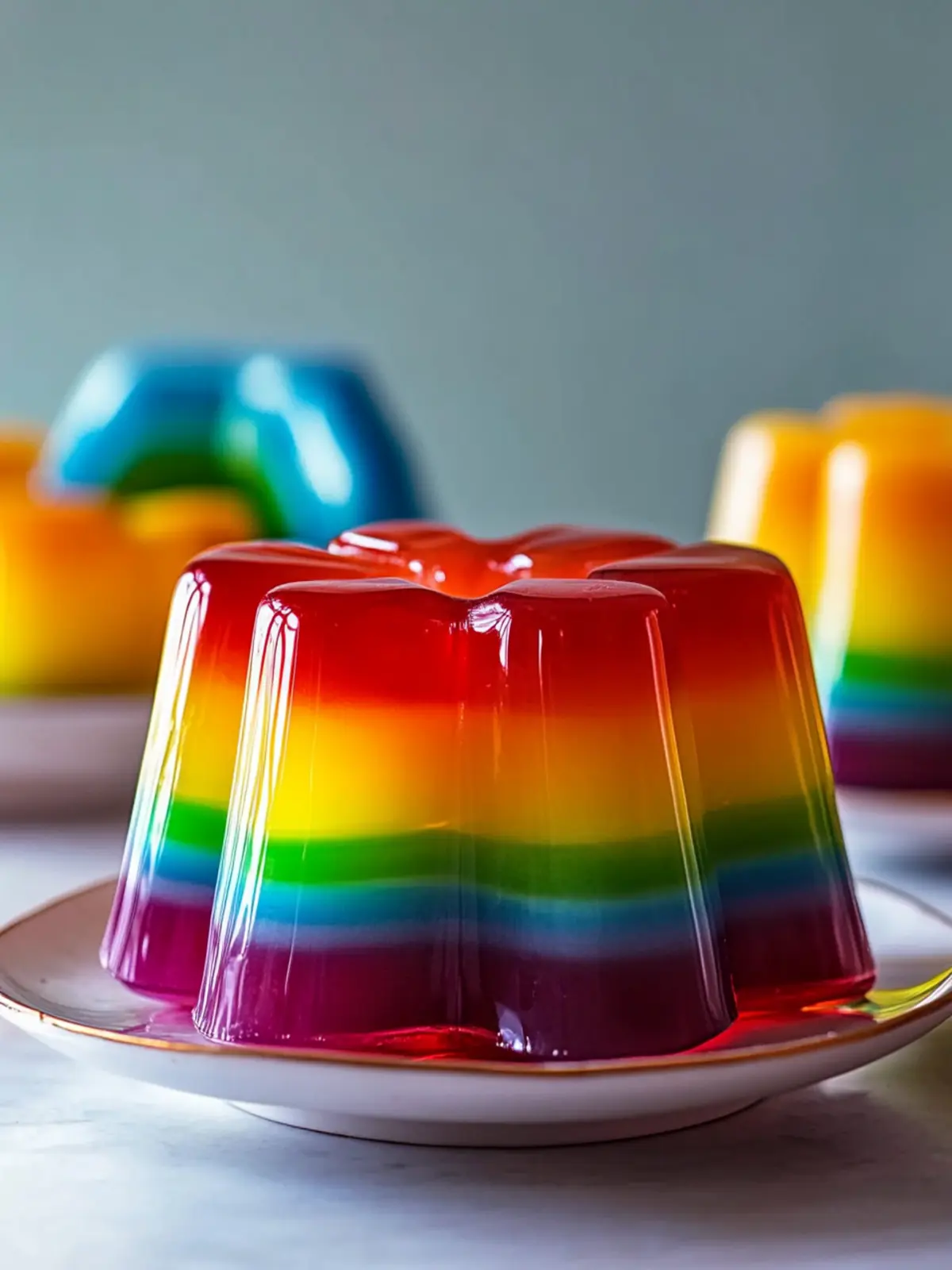 Easy Layered Rainbow Jello: A Delicious Colorful Dessert
