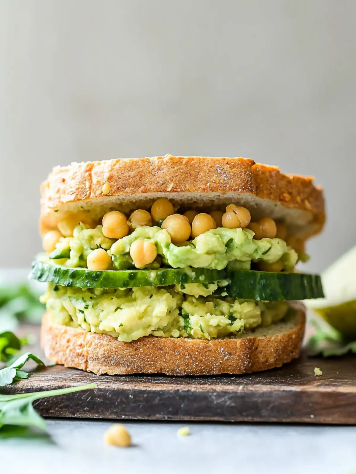 Ultimate Smashed Chickpea Avocado Dill Pickle Sandwiches